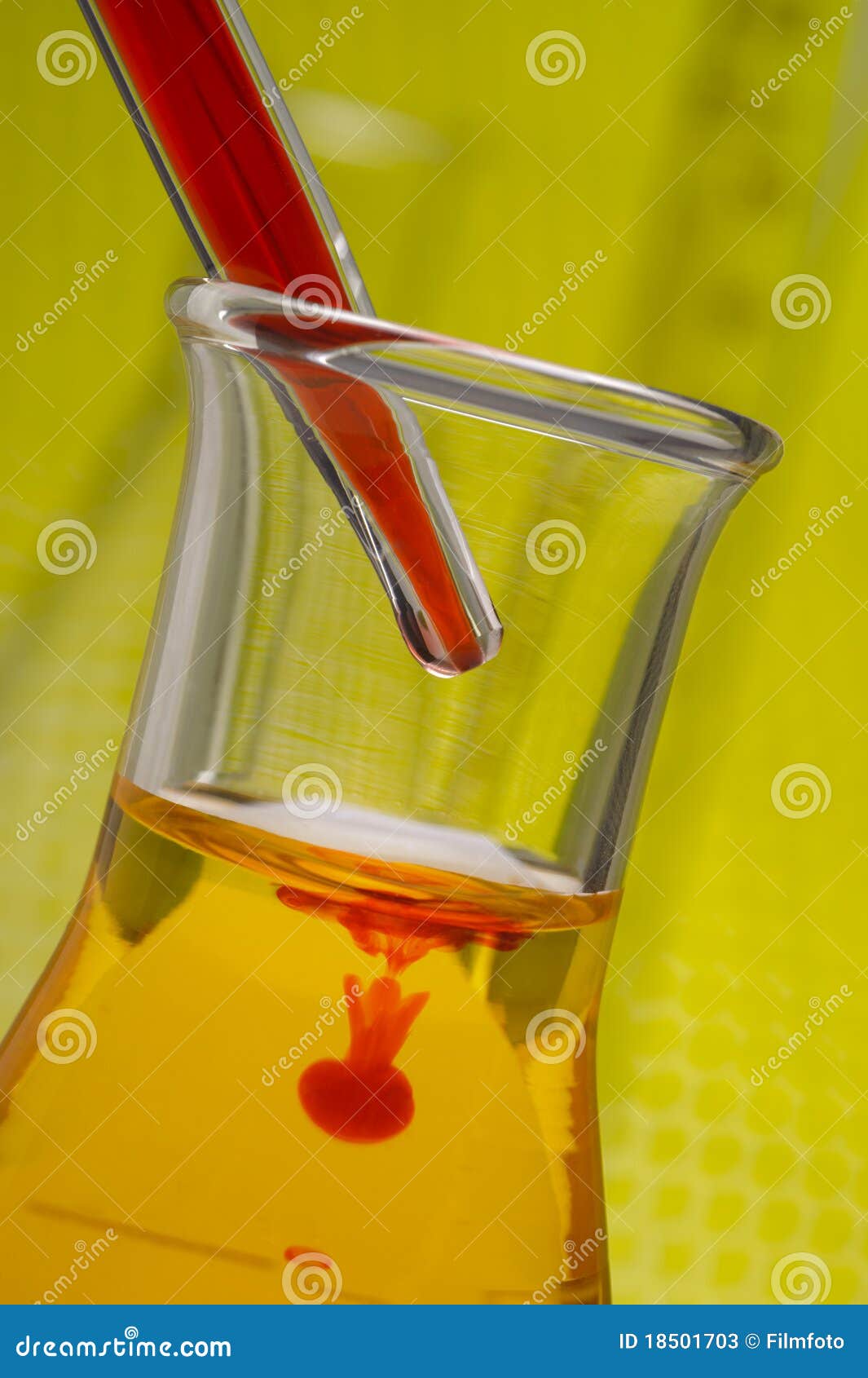 Chemistry stock image. Image of drop, liquid, beaker - 18501703