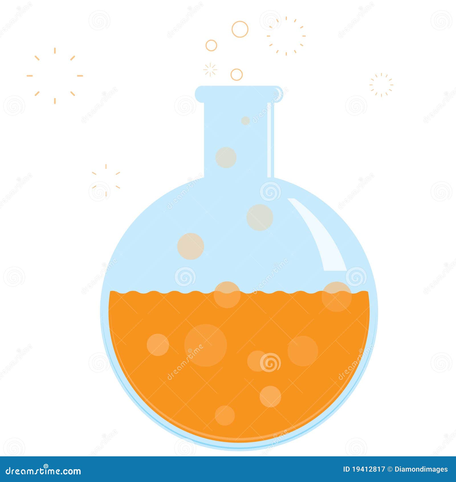 Bubbling Beaker Vector Clipart