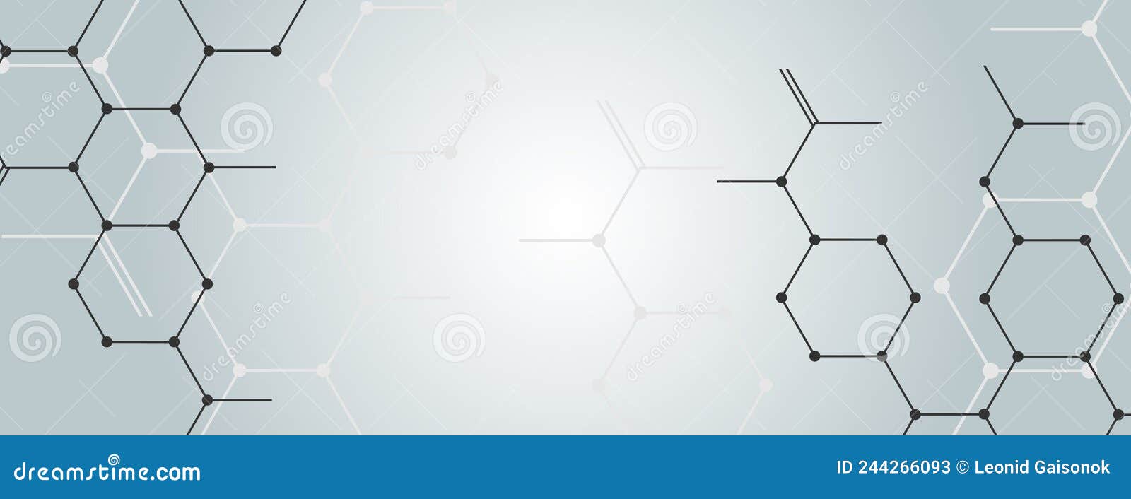 Chemistry Abstract Background with Hexagonal Molecular Structure ...