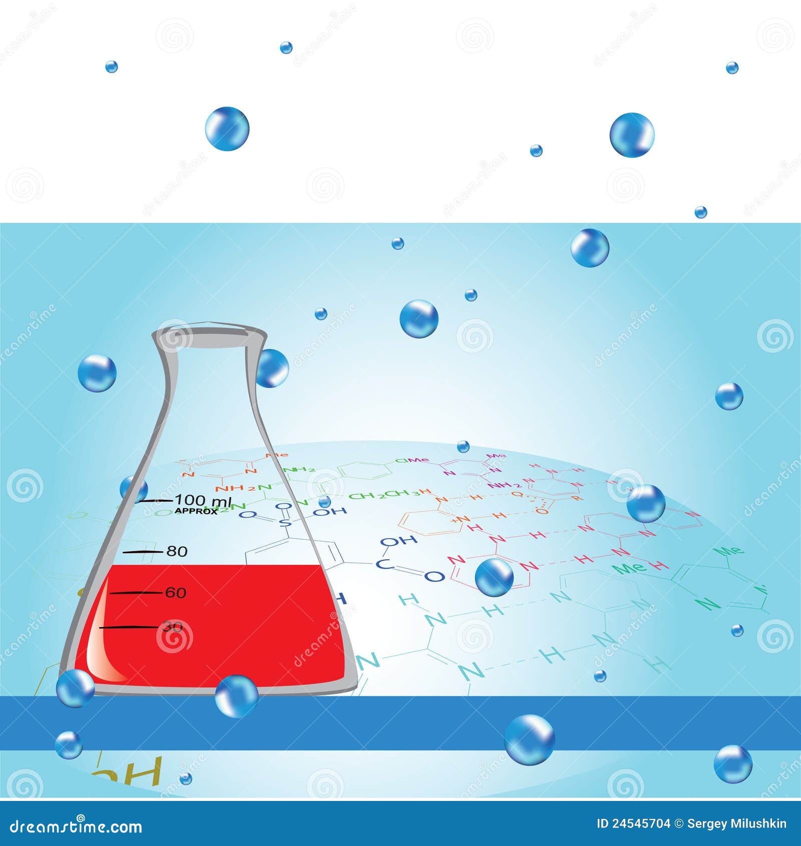 Chemistry abstract design stock illustration. Illustration of research ...