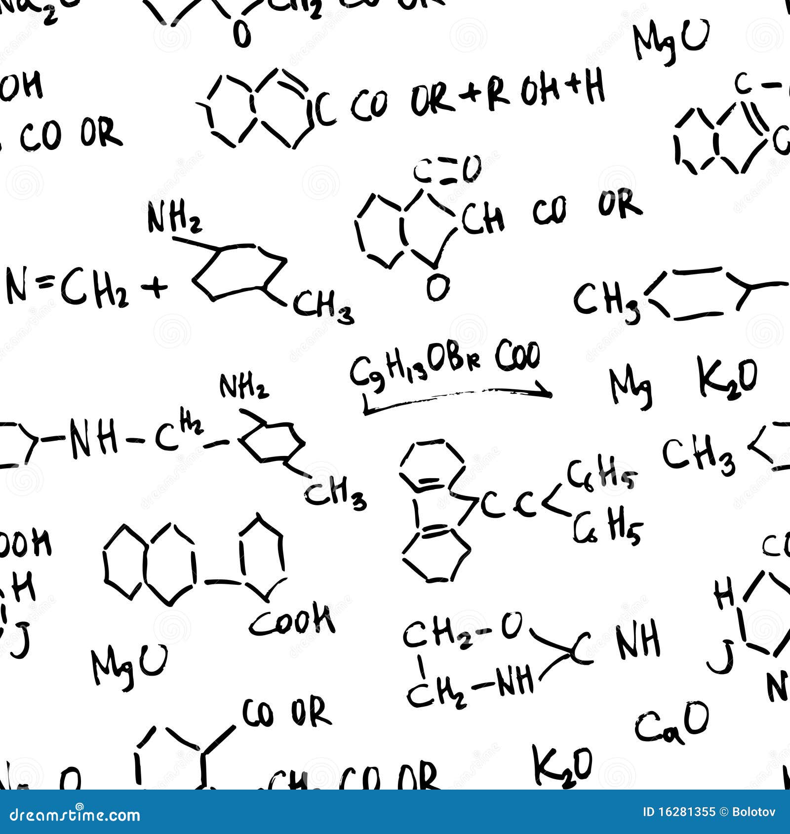 Chemistry Abstract Formulas. Stock Vector - Illustration of problems ...