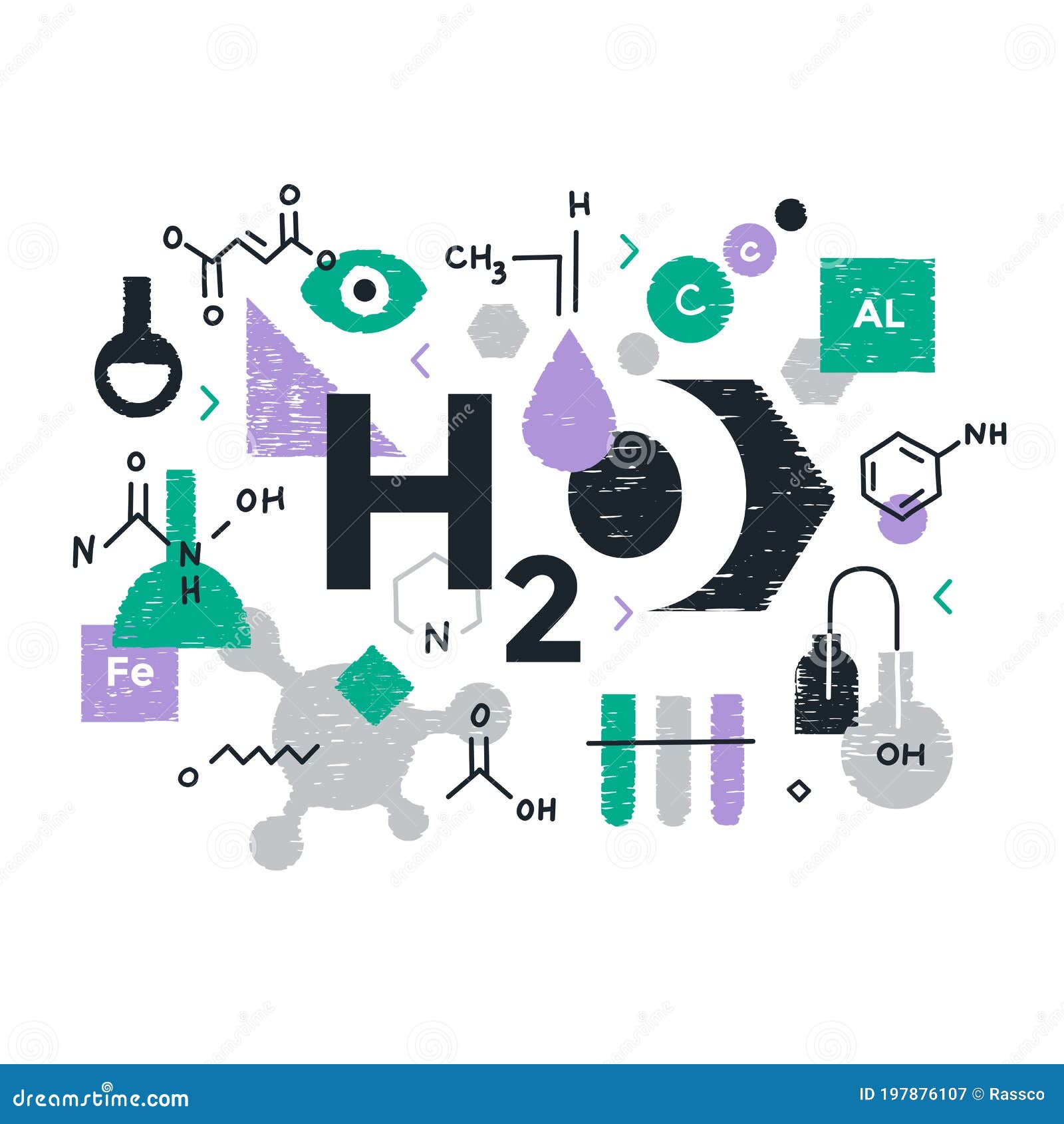 Chemistry Abstract Illustration Stock Vector - Illustration of research ...