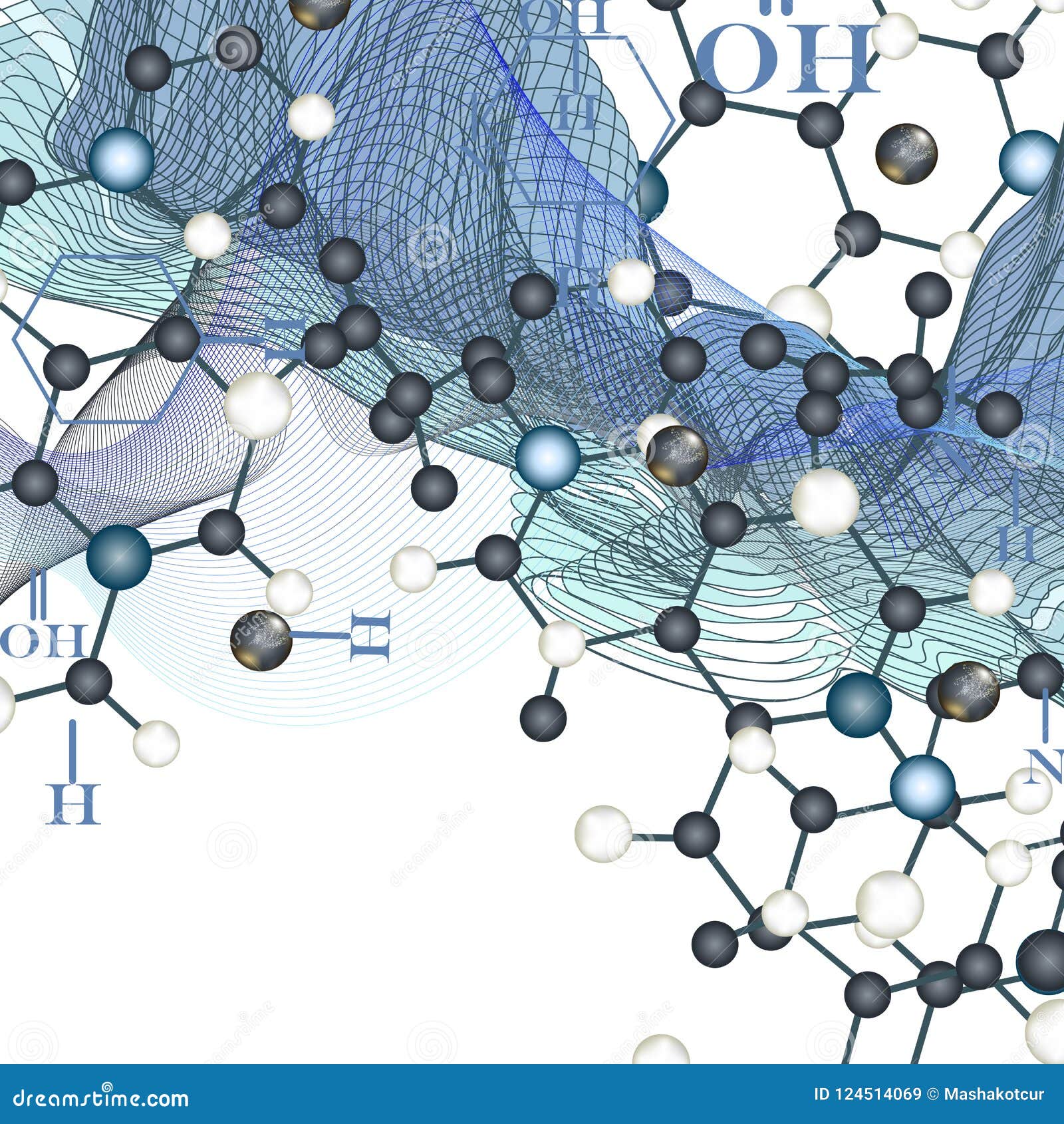 Chemistry Abstract Vector Background Stock Vector - Illustration of ...
