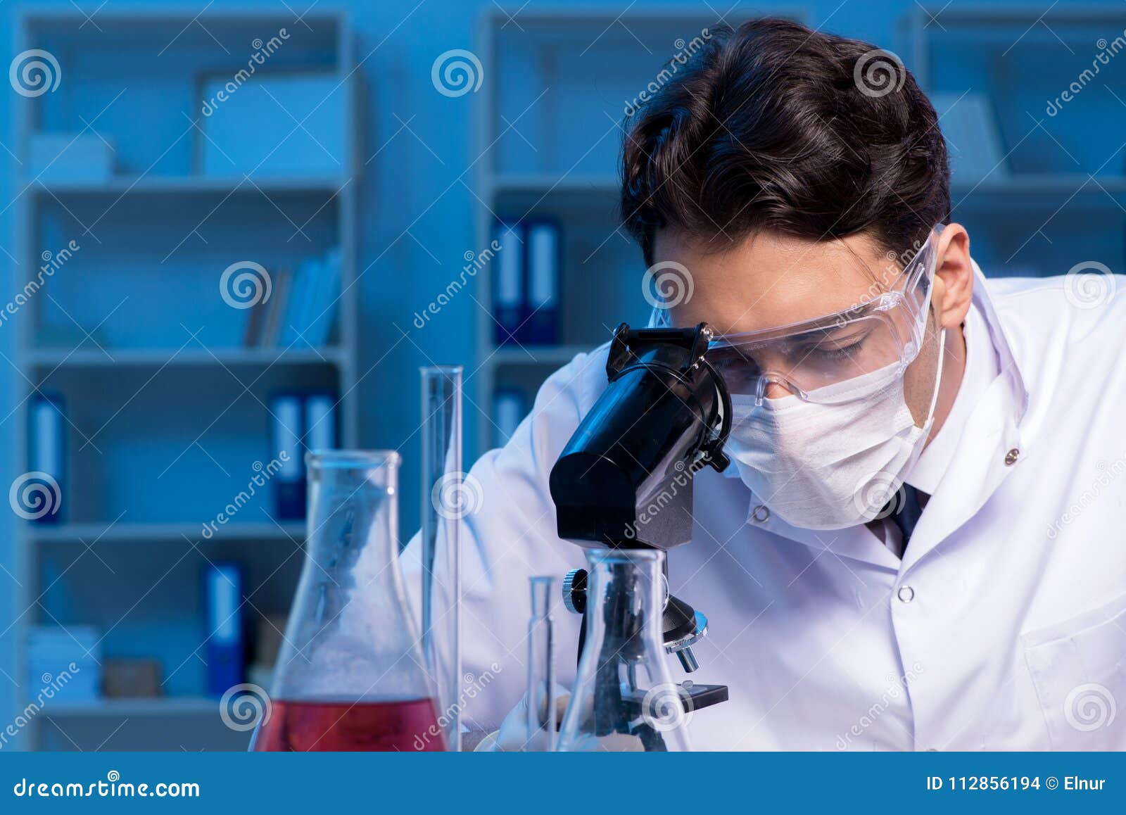 The Chemistry Assistant Working in the Chemical Lab Stock Photo - Image ...