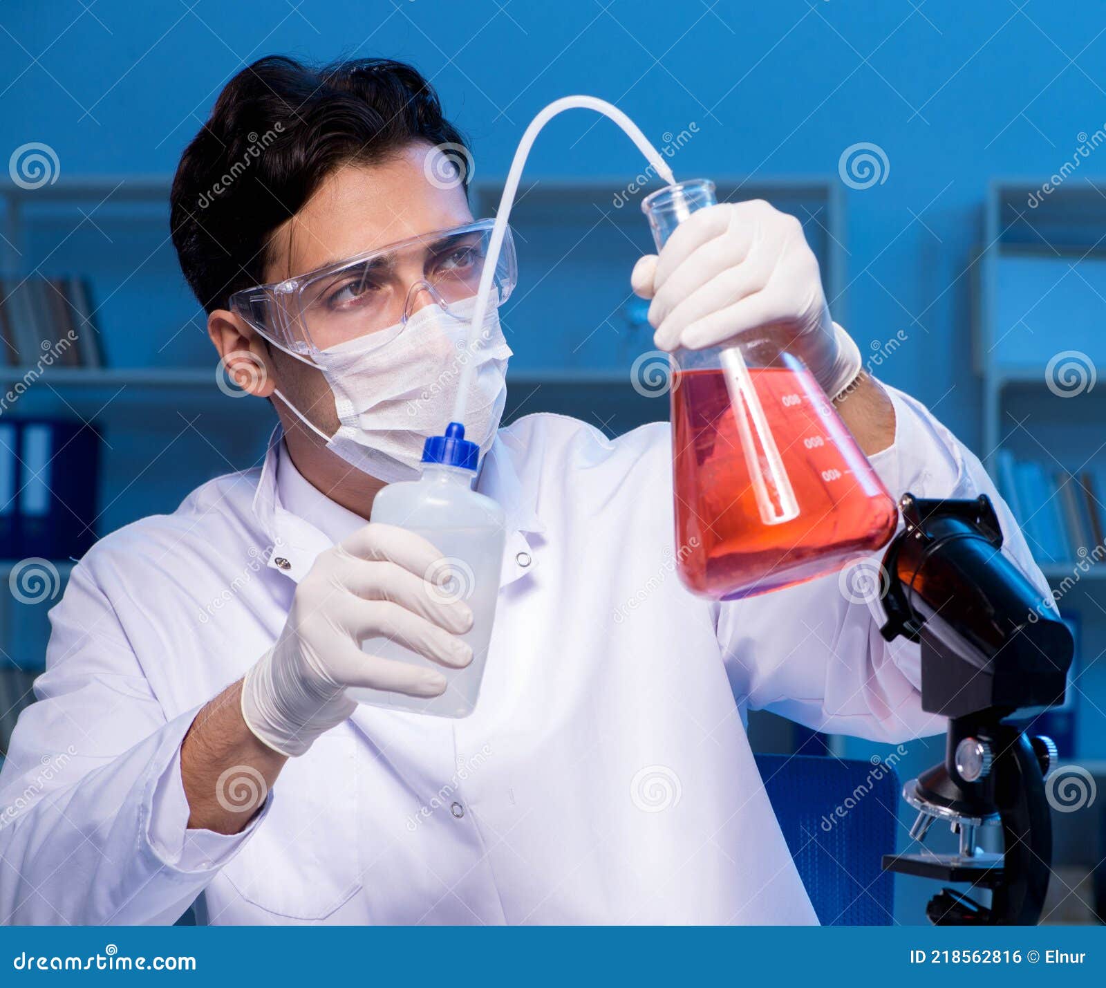 Chemistry Assistant Working in the Chemical Lab Stock Photo - Image of ...