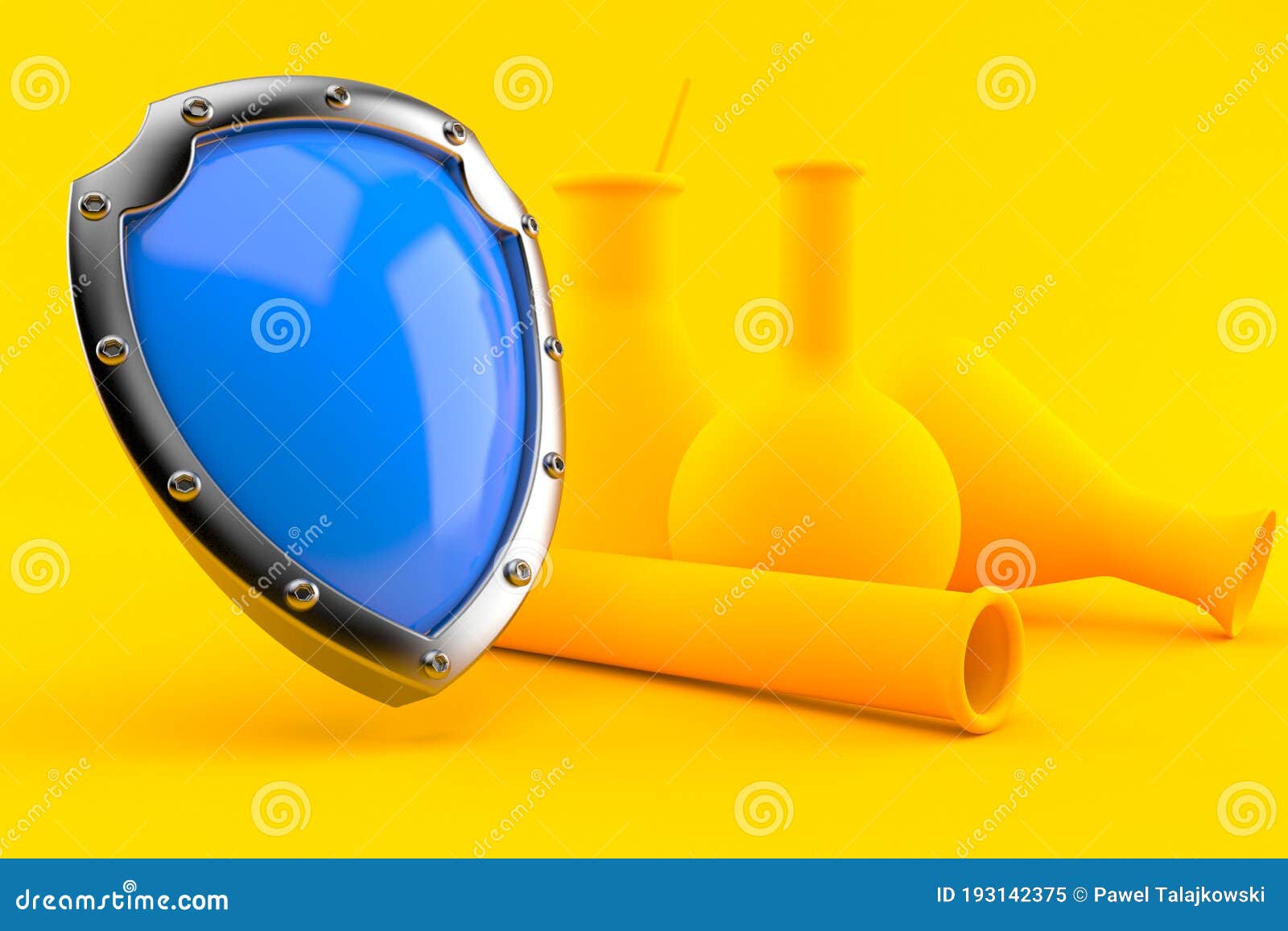 Chemistry Background with Protective Shield Stock Illustration ...