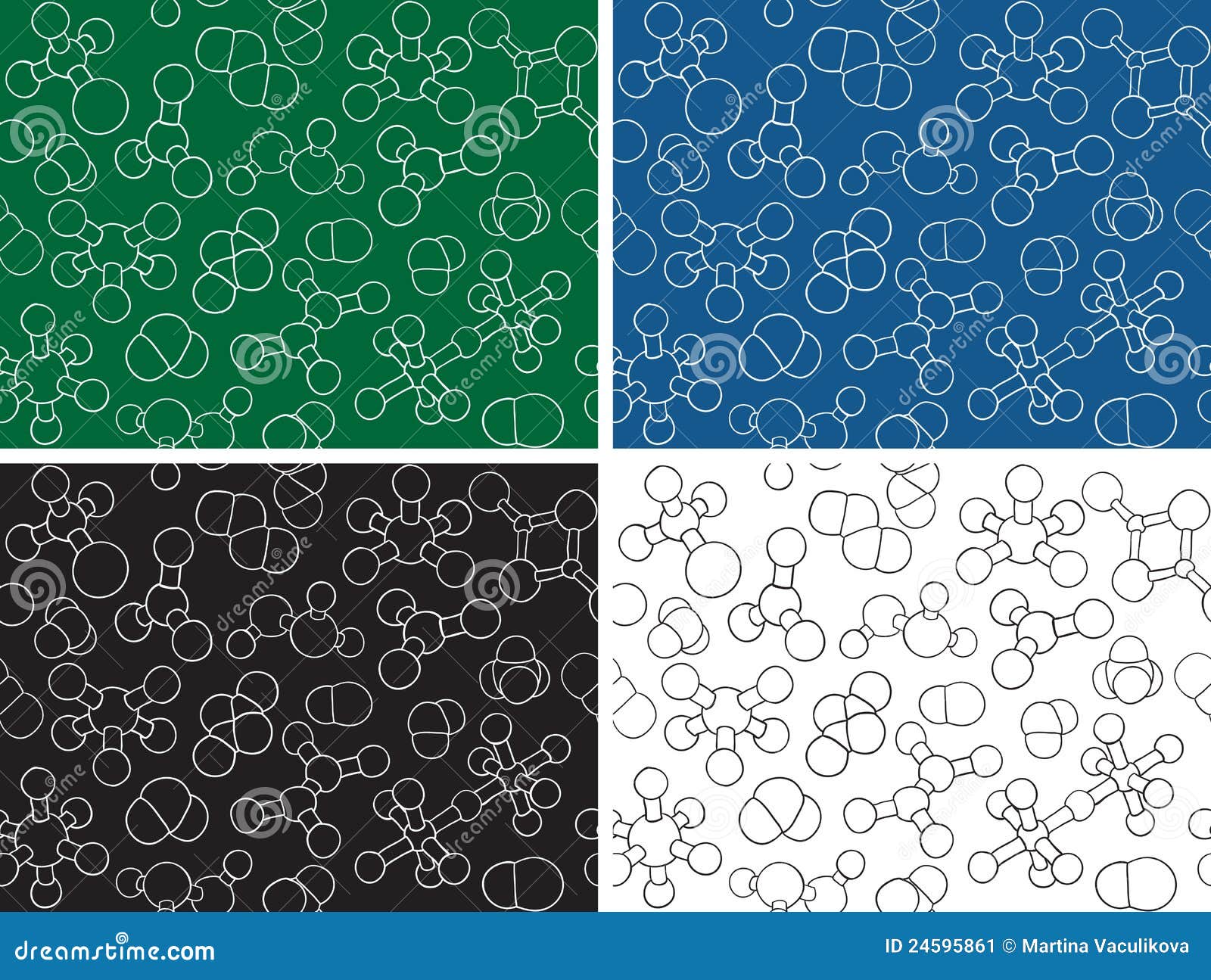 Chemistry Background - Seamless Pattern Molecules Stock Vector ...
