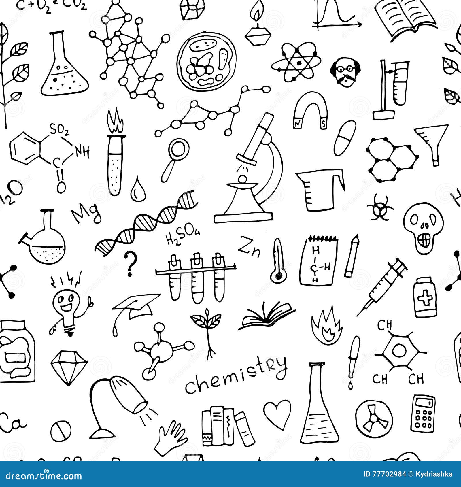 Chemistry Background Cartoon Vector | CartoonDealer.com #26079373