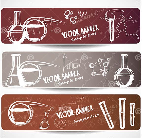 Chemistry banners stock vector. Illustration of chemistry - 27642759