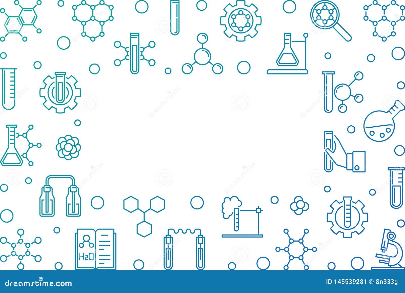 Chemistry Blue Horizontal Border Royalty-Free Stock Photography ...
