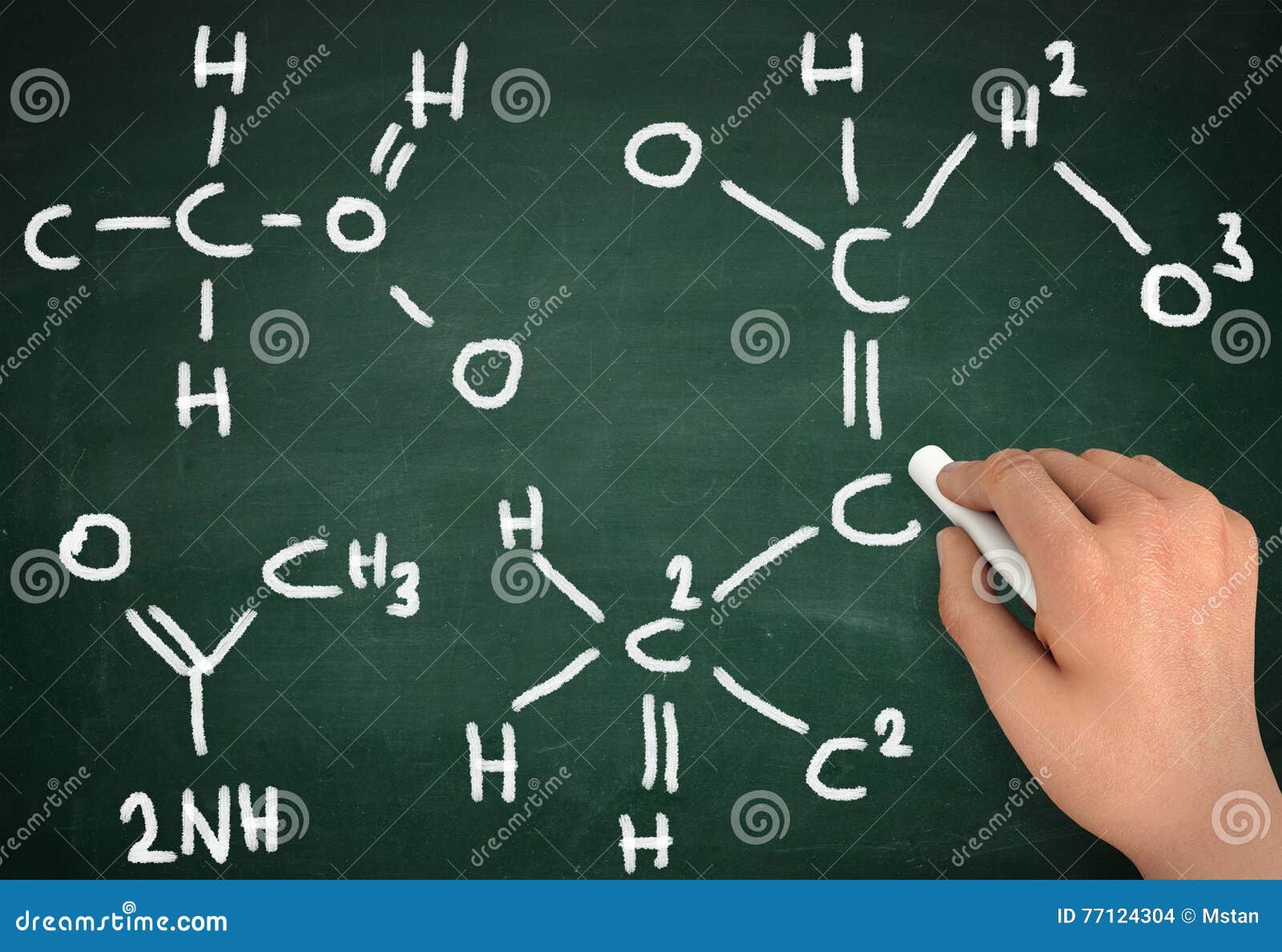Chemistry Chalkboard Write 3d Illustration Stock Illustration ...