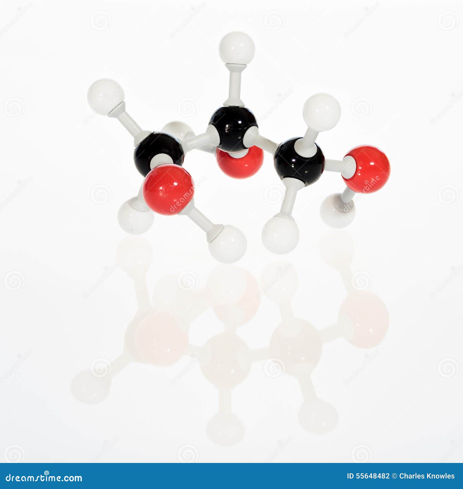 Glycerol Molecule 3d, Molecular Structure, Ball And Stick Model ...