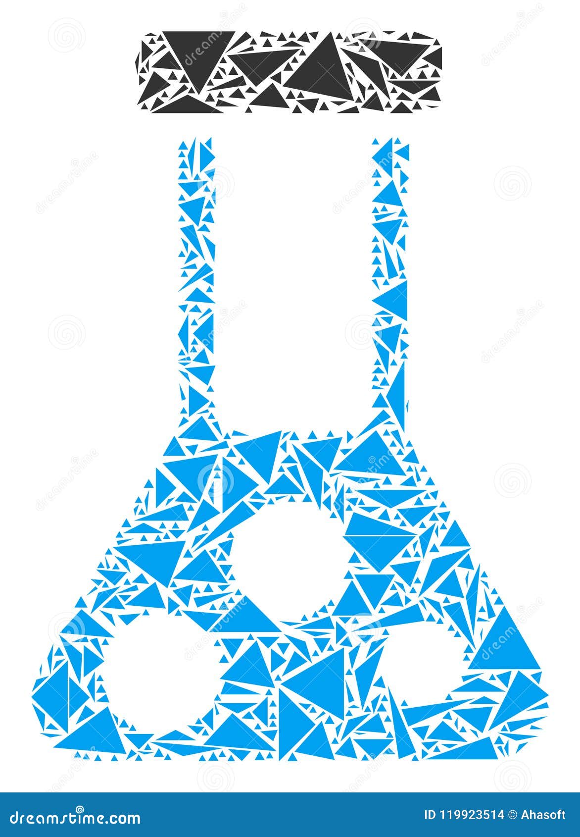 Chemistry Collage of Triangles Stock Vector - Illustration of mosaic ...