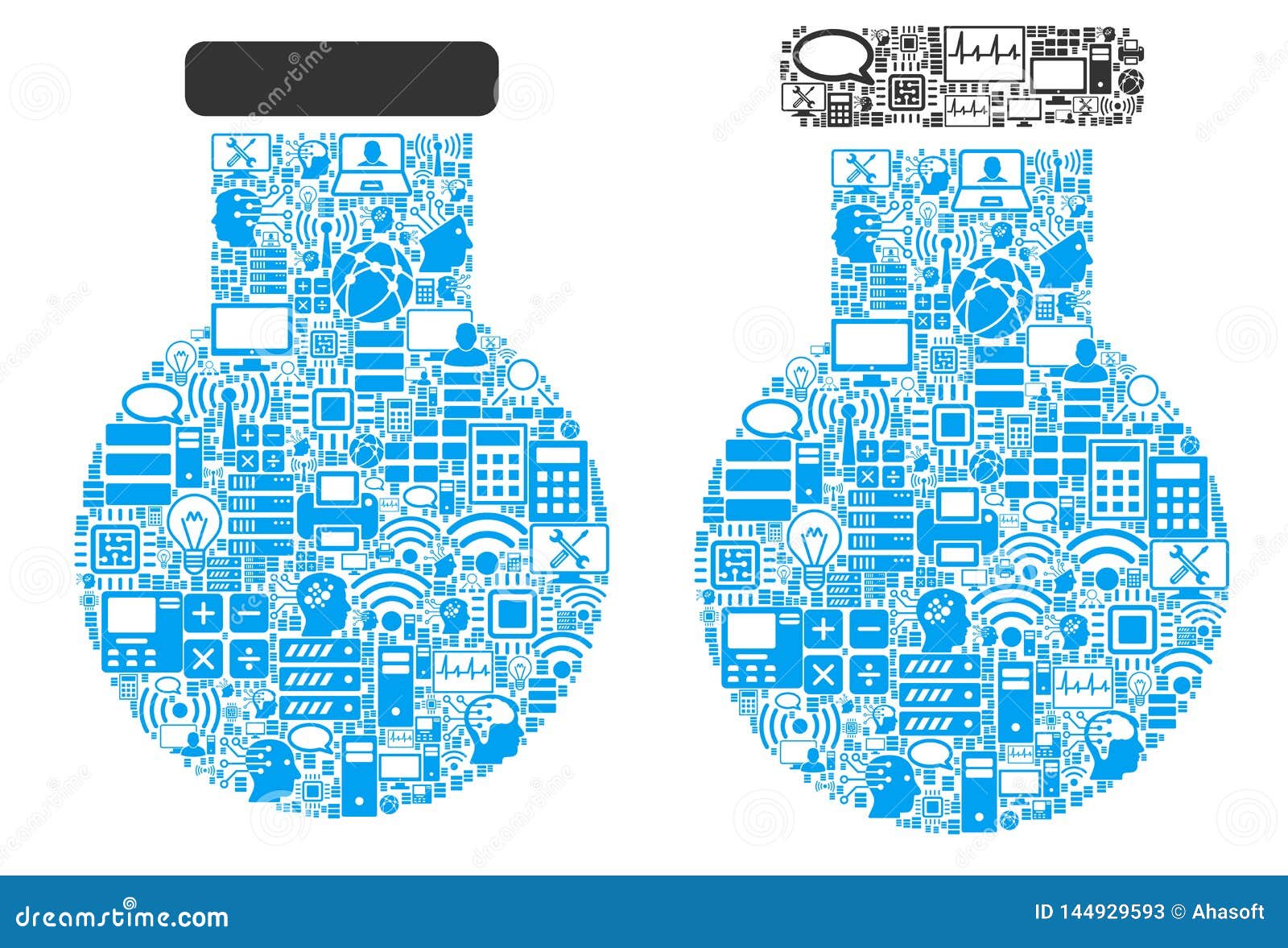 Chemistry Composition Icon for BigData and Computing Stock Vector ...