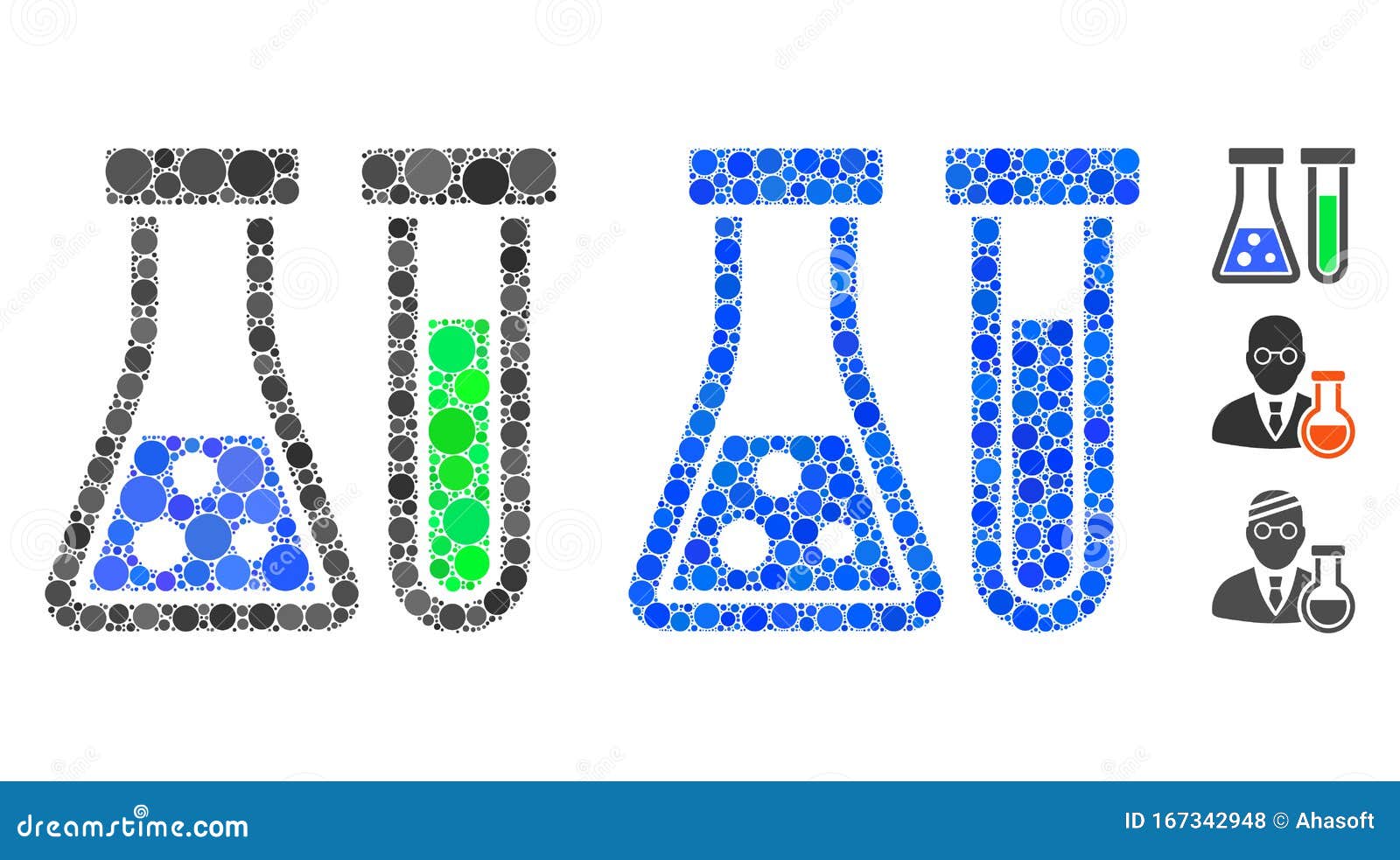 Chemistry Composition Icon of Round Dots Stock Vector - Illustration of ...