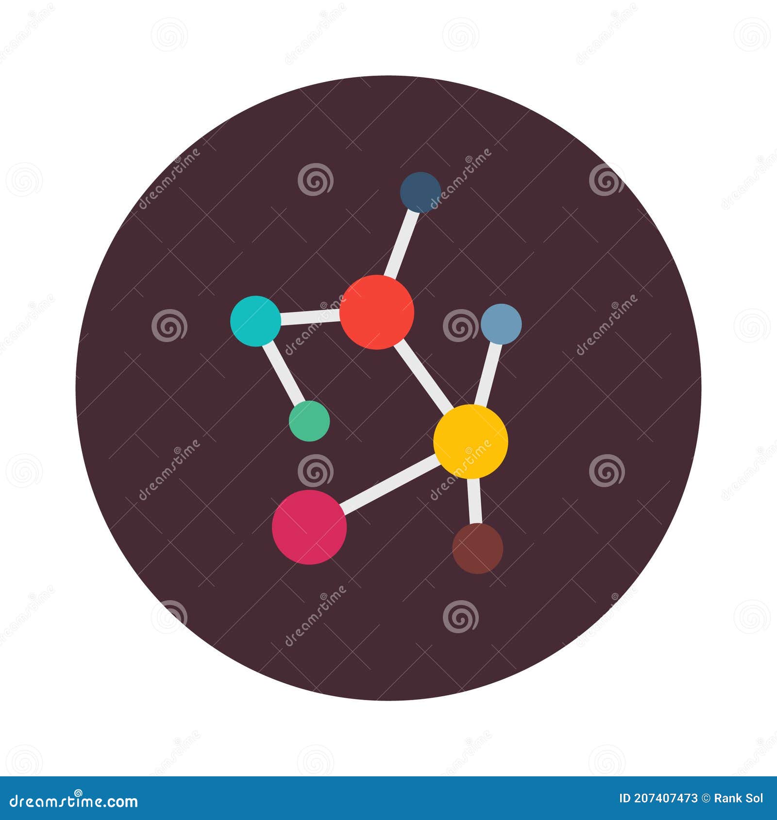 Chemistry Compound Isolated Vector Icon that Can Be Easily Modified or ...