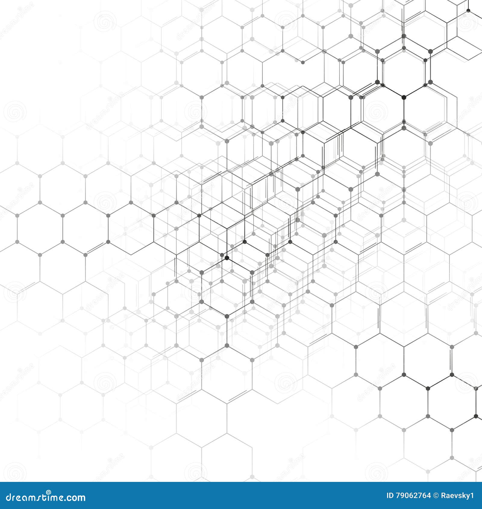 Chemistry 3D Pattern, Hexagonal Molecule Structure on White, Scientific ...