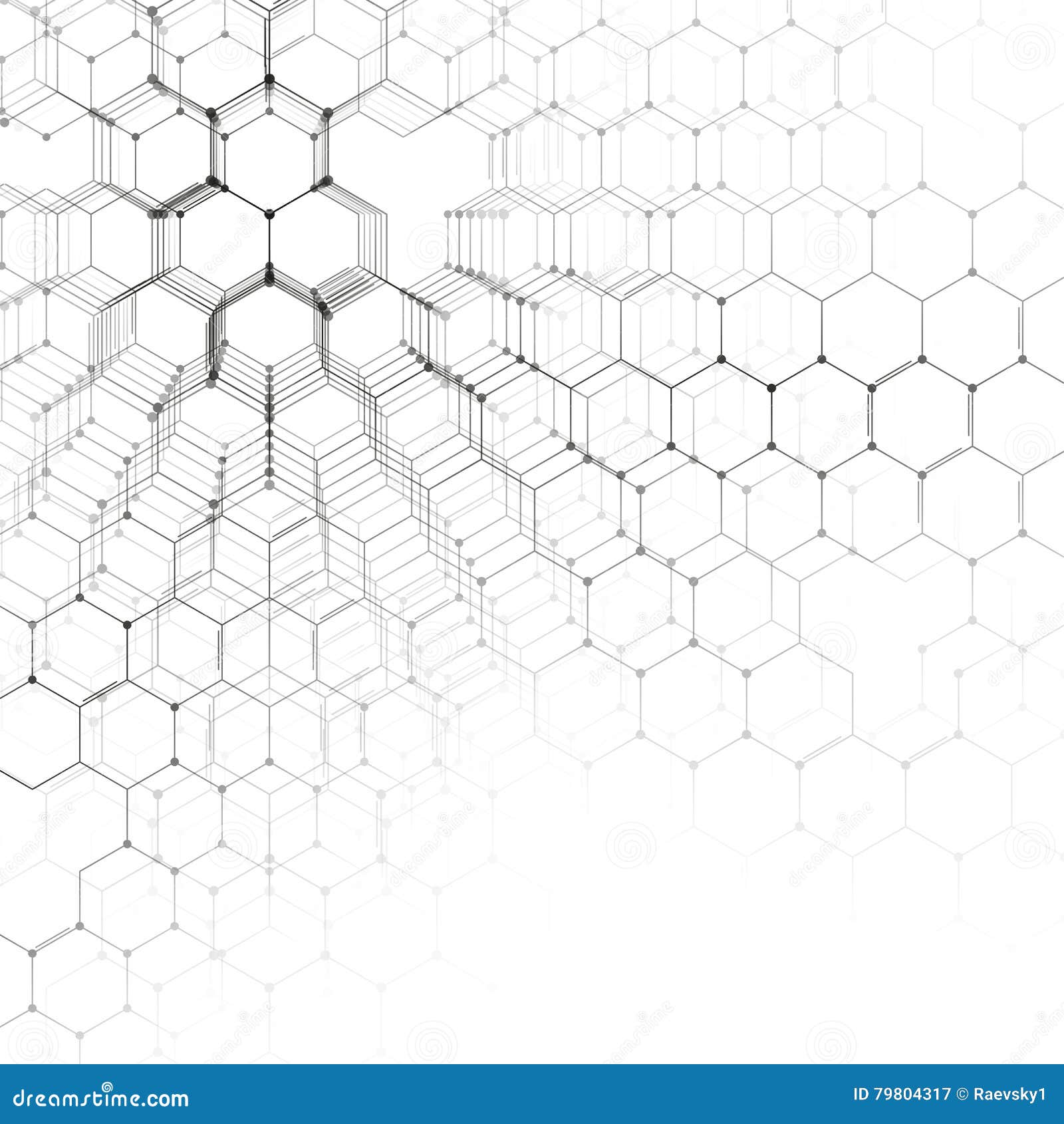 Chemistry 3D Pattern, Hexagonal Molecule Structure on White, Scientific ...