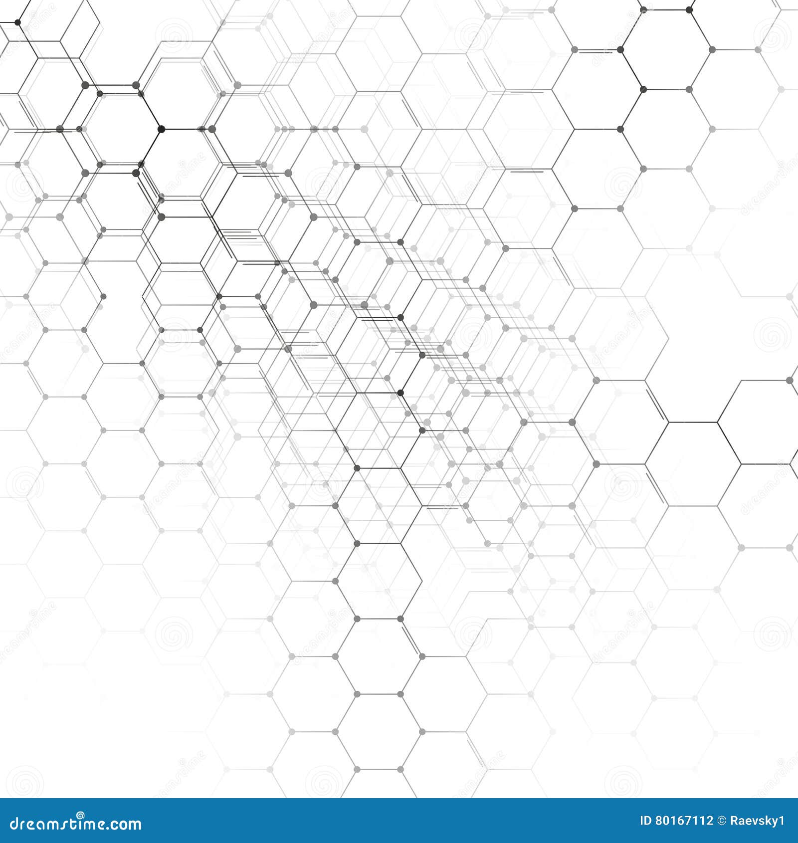 Chemistry 3D Pattern, Hexagonal Molecule Structure on White, Scientific ...