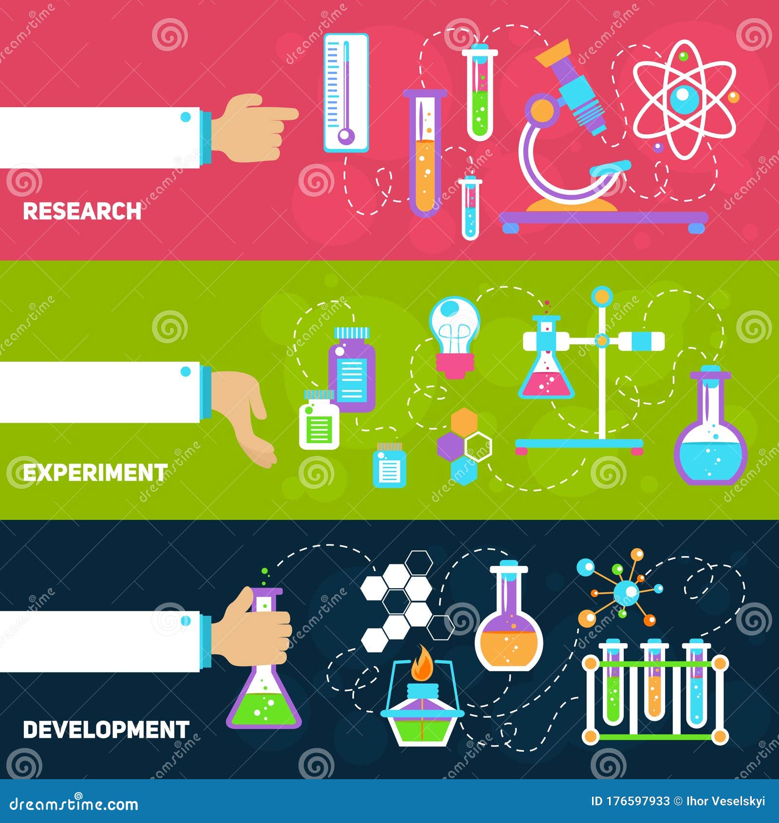 Chemistry design banners stock illustration. Illustration of science ...