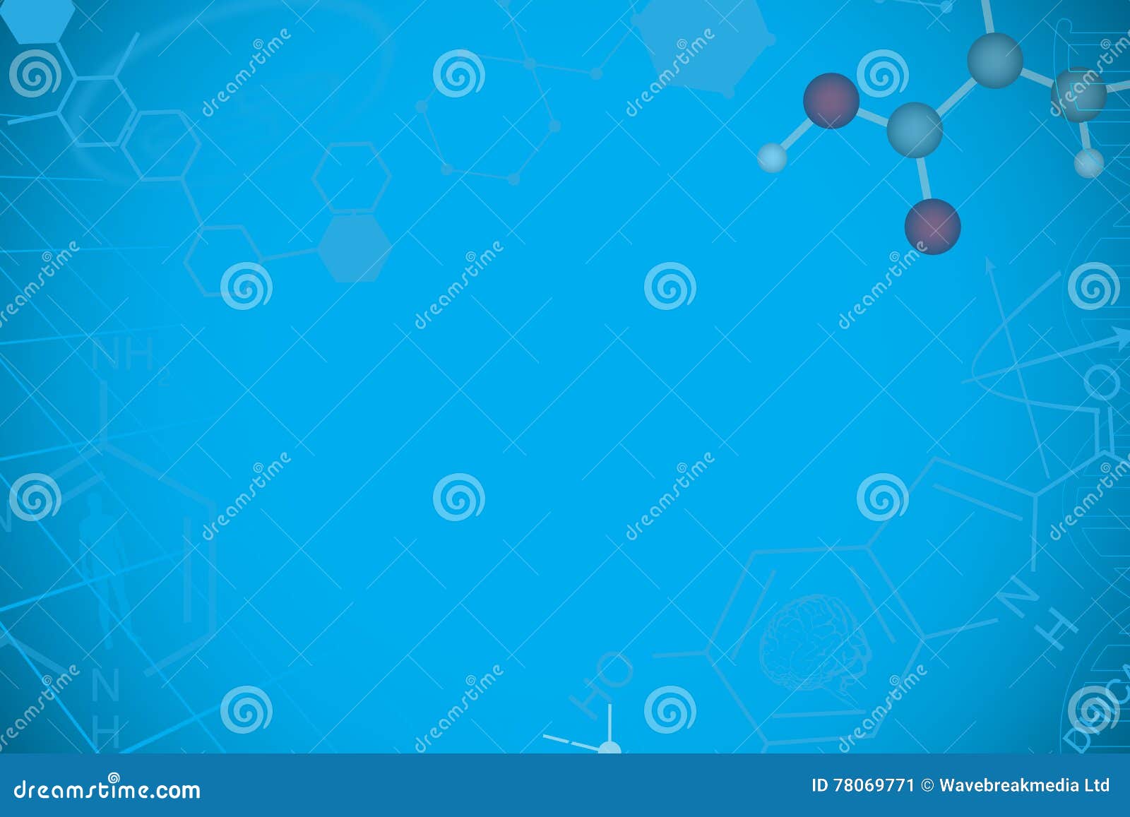 Chemistry design on blue stock illustration. Illustration of sample ...