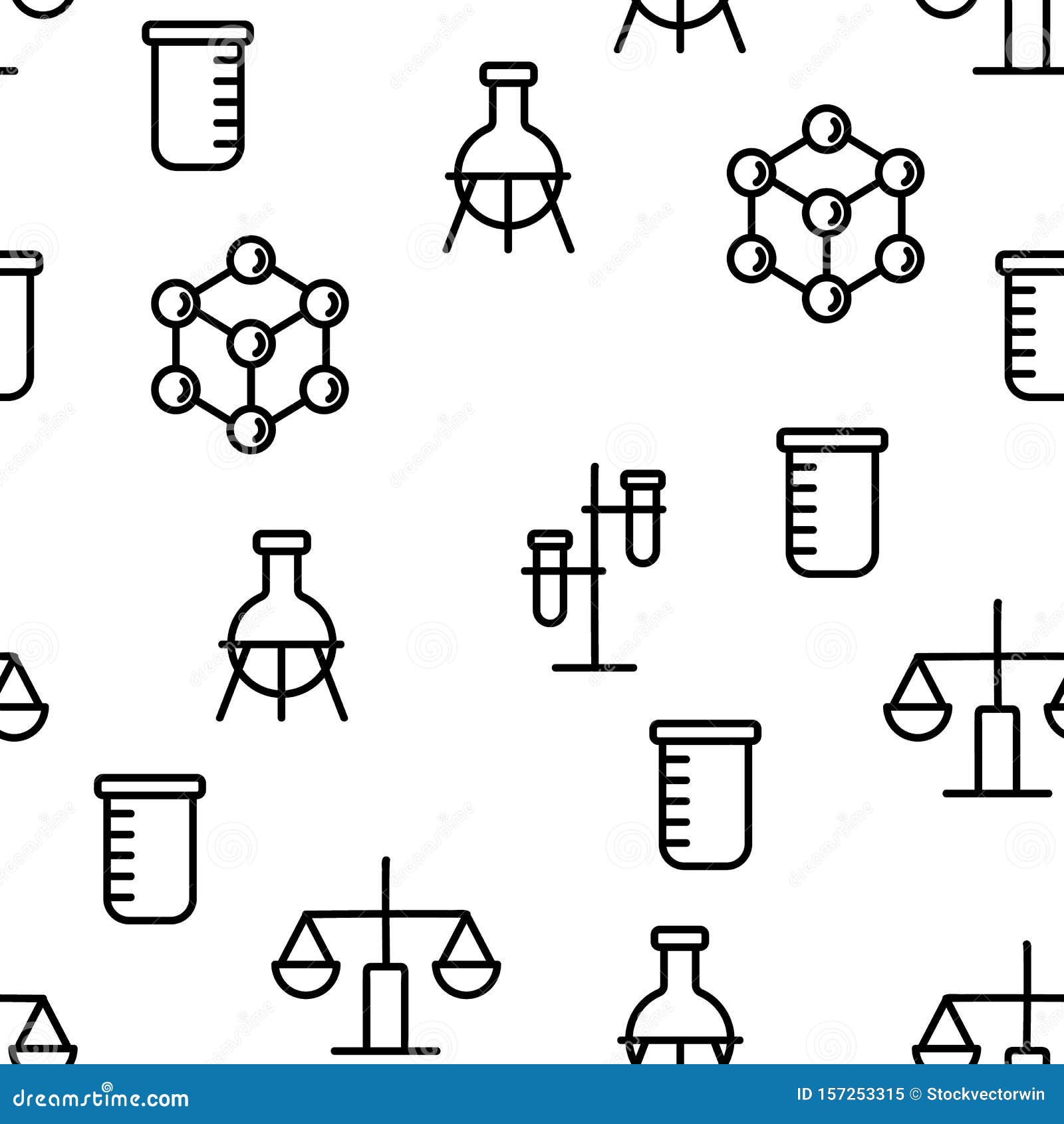 Chemistry Elements Seamless Pattern Vector Stock Vector - Illustration ...