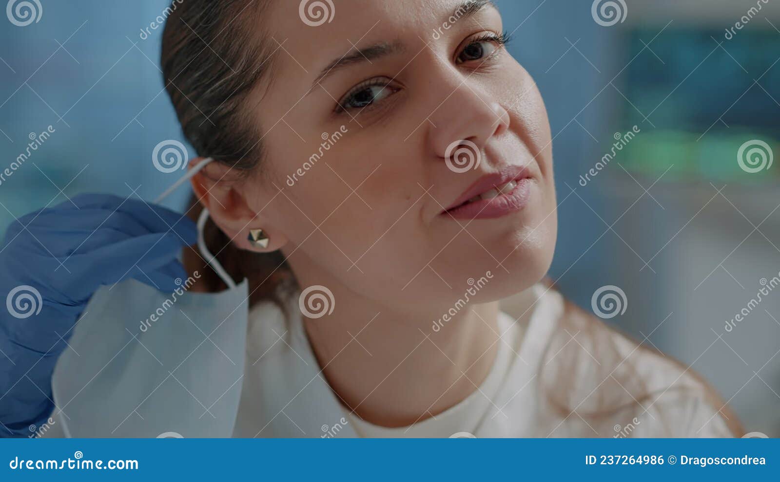 Chemistry Engineer Taking Off Face Mask in Science Laboratory Stock ...