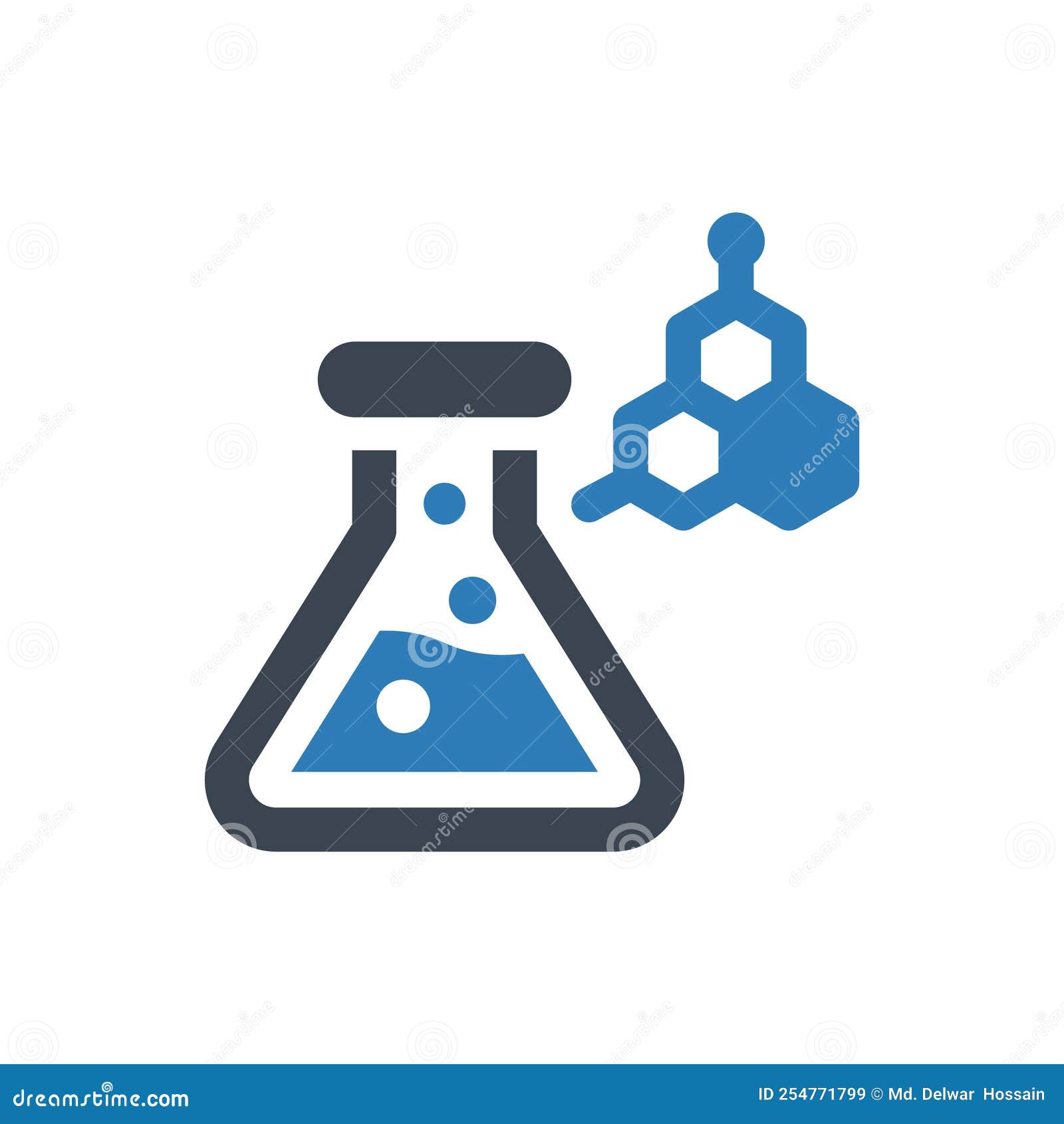 Chemistry experiment icon stock vector. Illustration of experiment - 254771799