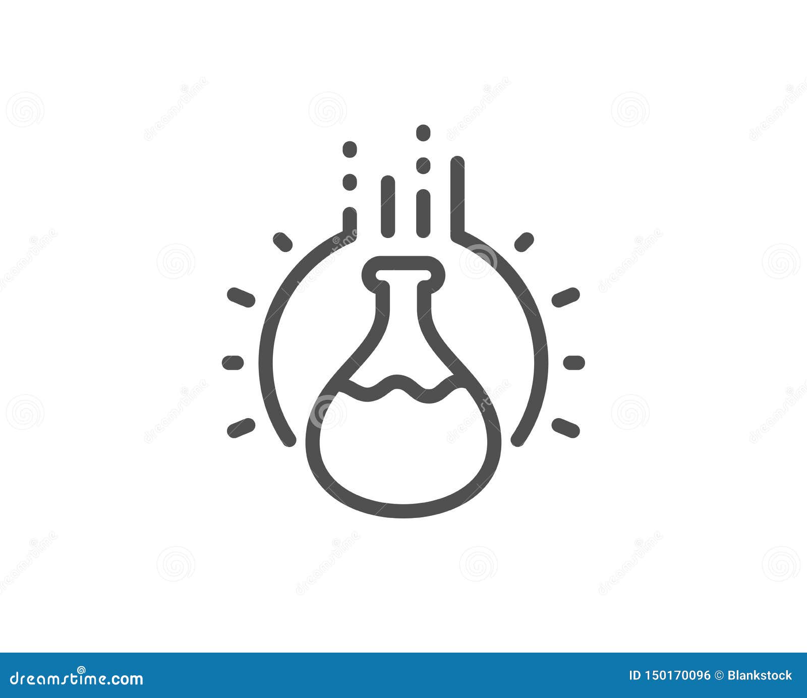 Chemistry Experiment Line Icon. Laboratory Flask Sign. Analysis. Vector ...