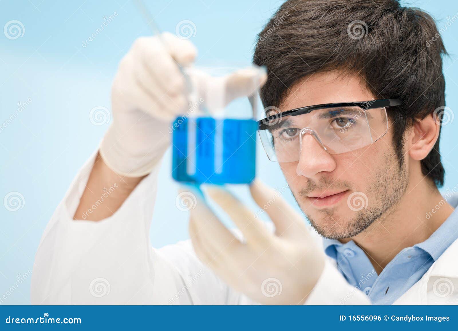 Chemistry Experiment - Scientist in Laboratory Stock Photo - Image of ...
