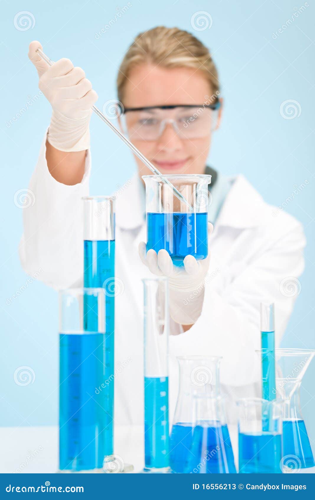 Chemistry Experiment - Scientist In Laboratory Royalty-Free Stock Image ...