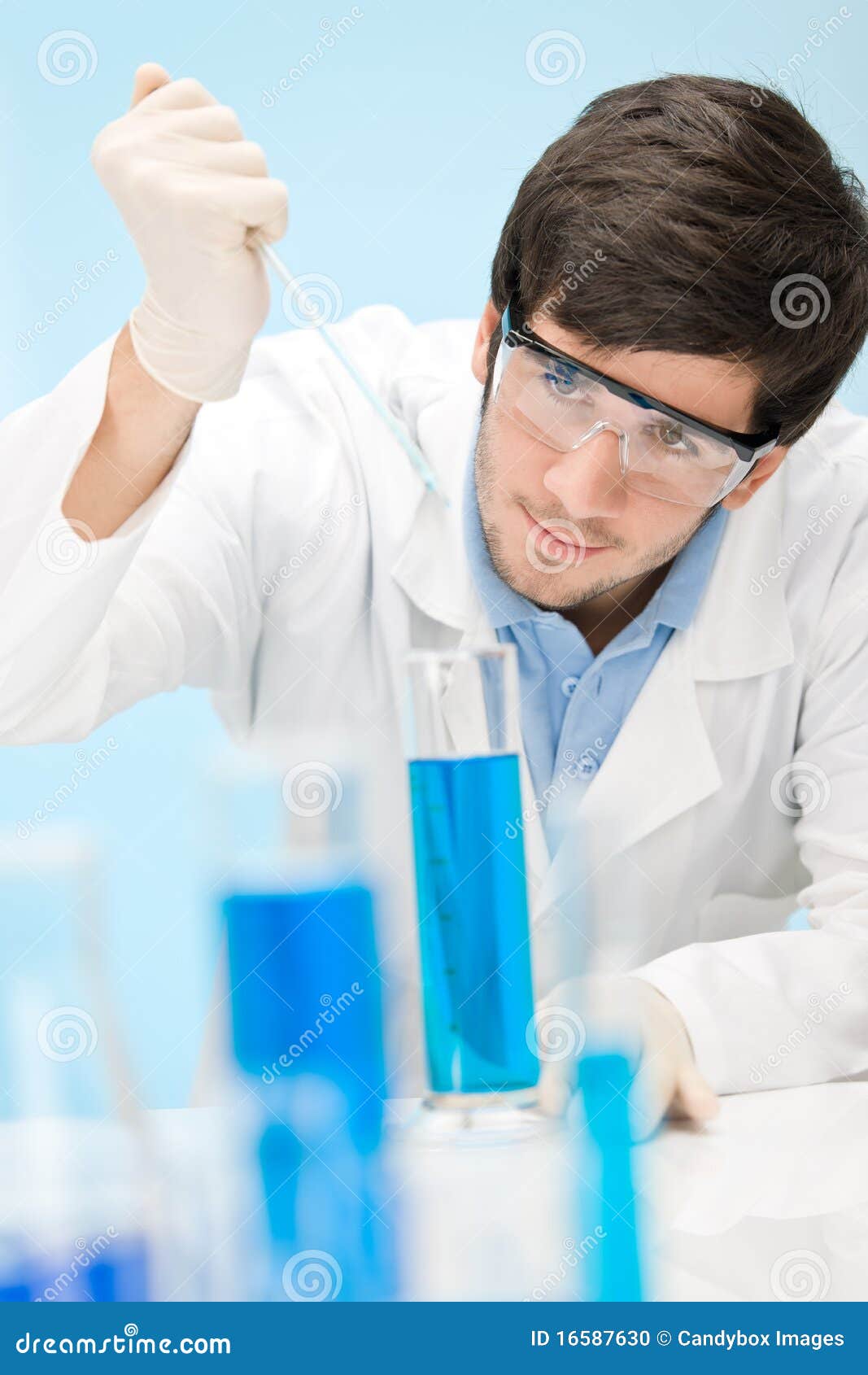 Chemistry Experiment - Scientist In Laboratory Royalty-Free Stock Image ...