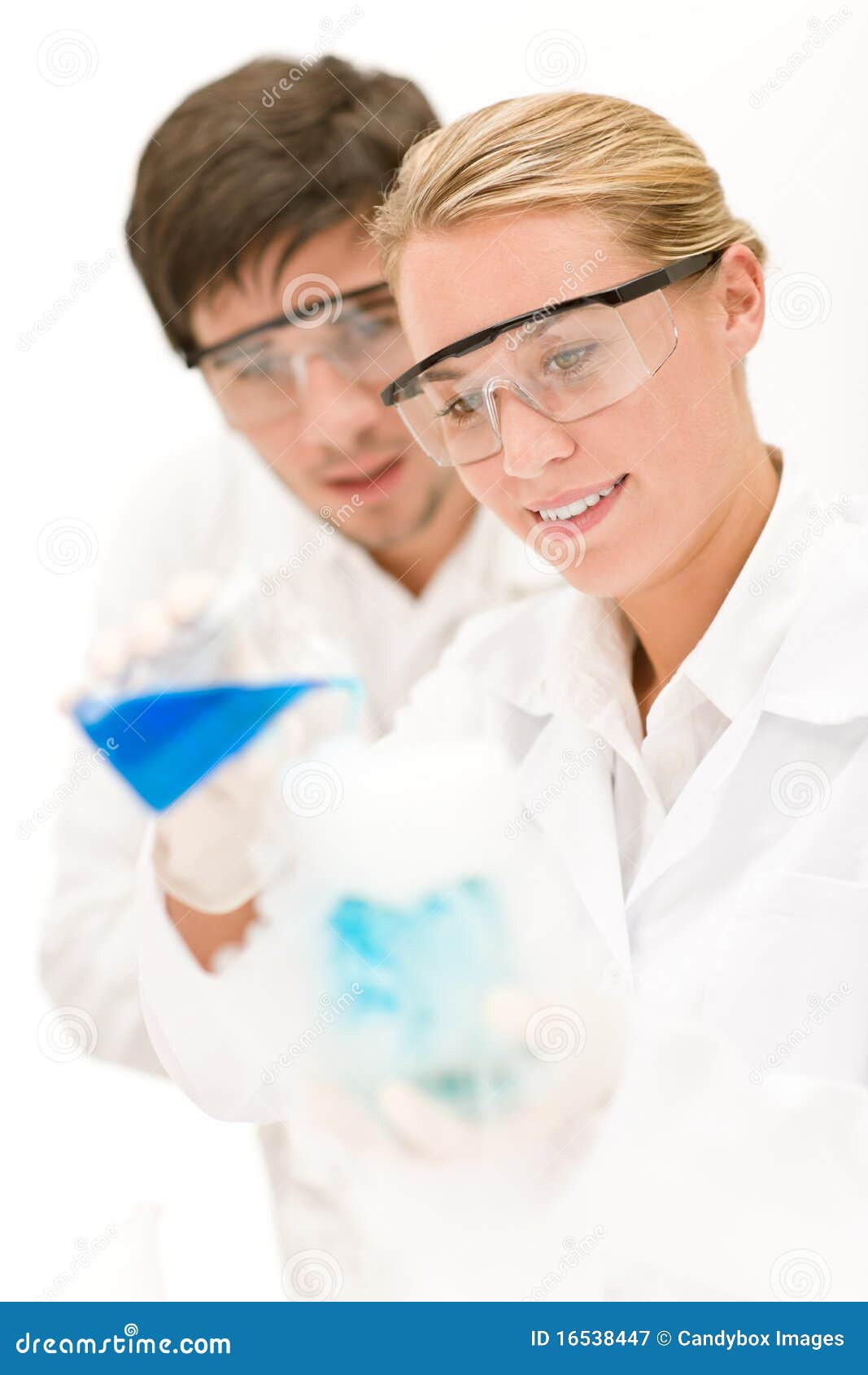 Chemistry Experiment - Scientists in Laboratory Stock Image - Image of ...