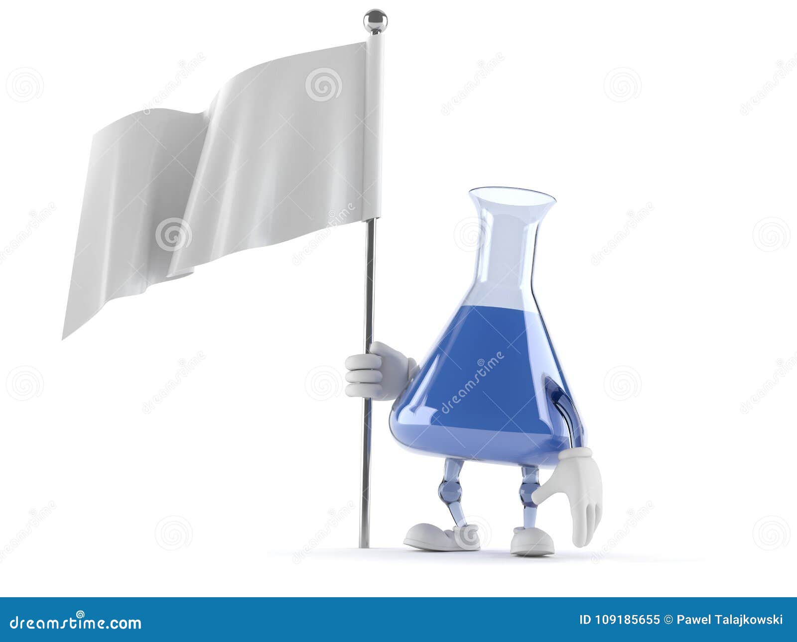 Chemistry Flask Character with Blank Flag Stock Illustration ... Chemistry Flask Character with Blank Flag Stock Illustration ...