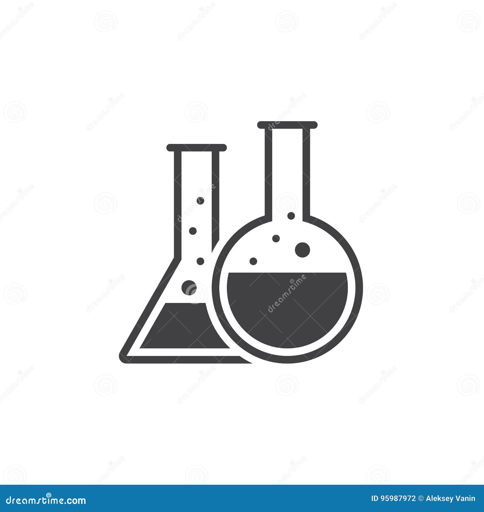 Set Of Pixel Art Chemistry Beaker. Test Tube For Science Vector ...