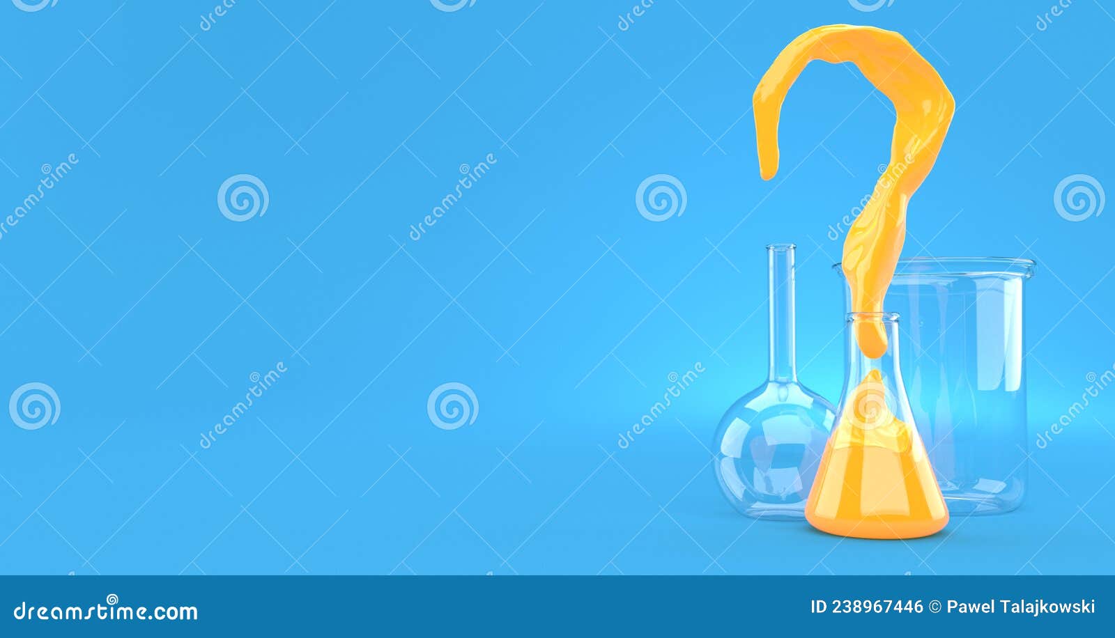Chemistry Flask with Question Mark Stock Illustration - Illustration of ...