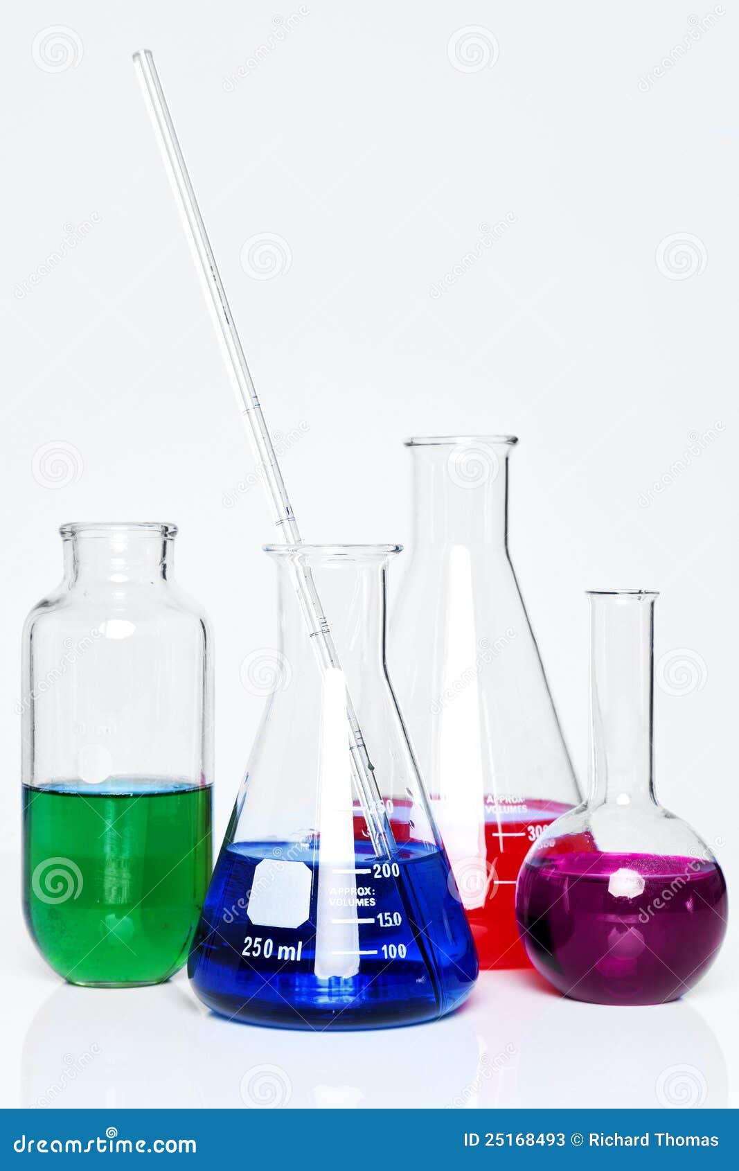 Chemistry flasks stock image. Image of plain, acid, copy - 25168493