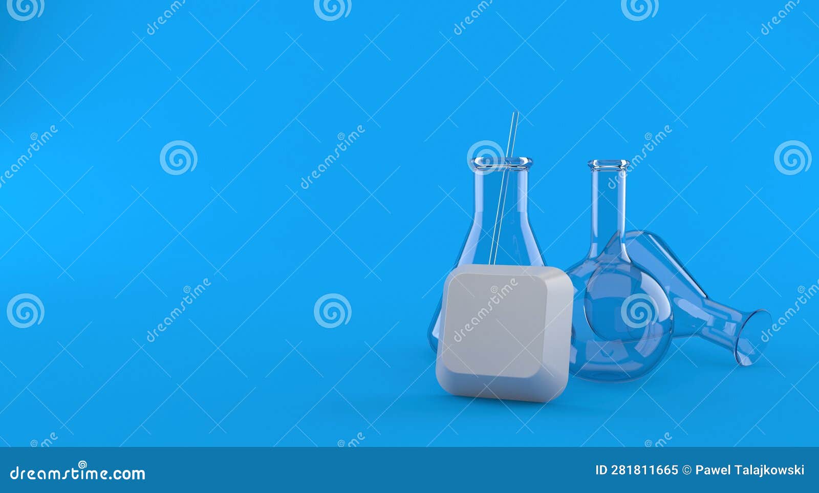 Chemistry Flasks with Blank Keyboard Key Stock Illustration ...