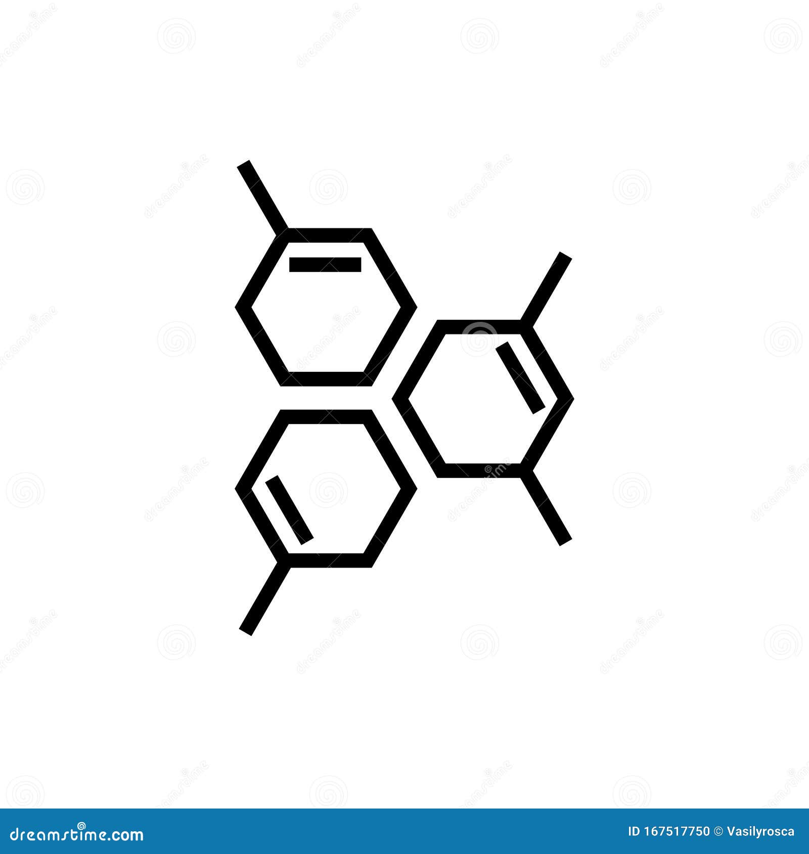 Chemistry Formula Structure Icon. Line Chemical Molecule Icon Stock ...