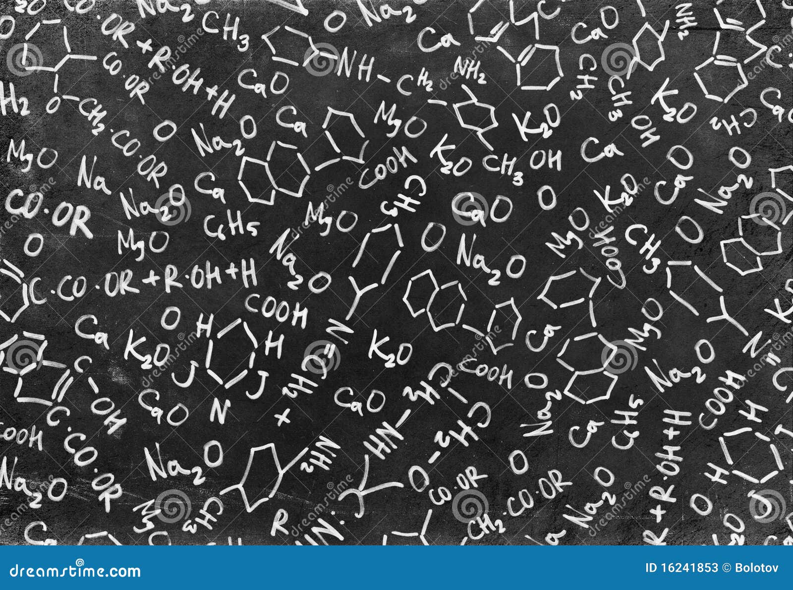Chemistry Formulas Background Stock Illustration - Illustration of ...