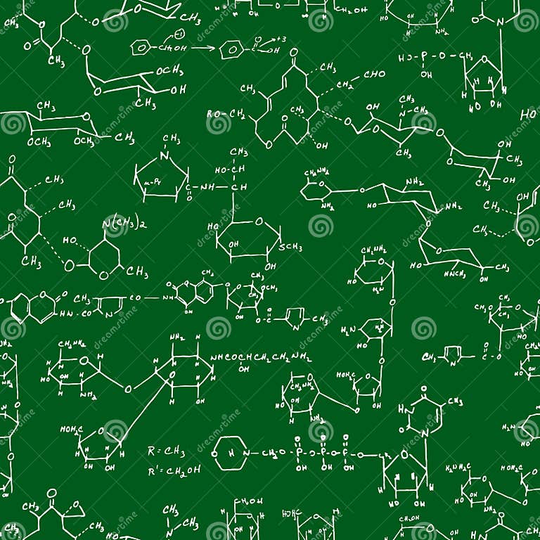 Chemistry Formulas Blackboard Stock Vector - Illustration of handwrite ...