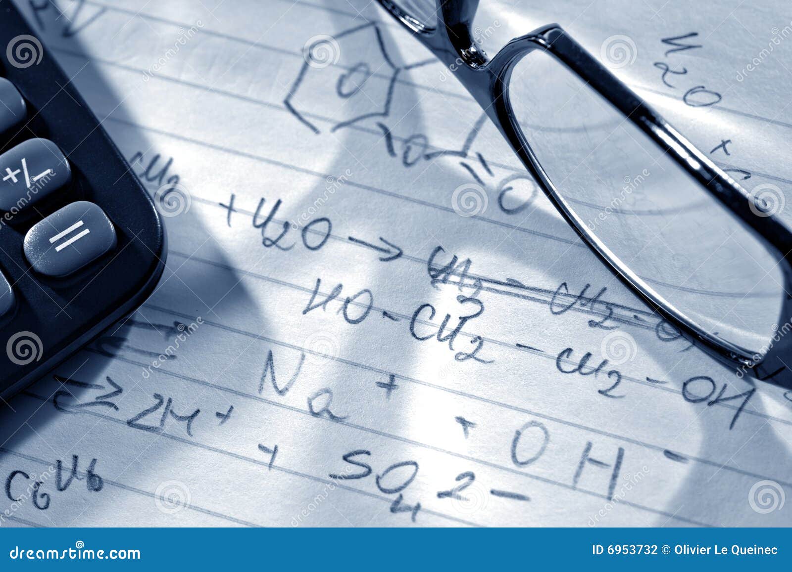 Chemistry Formulas in Science Research Lab Stock Photo - Image of ...