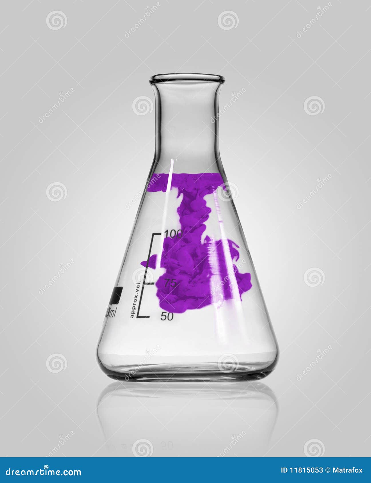 Chemistry Glass with Colored Substance Stock Image - Image of flask ...