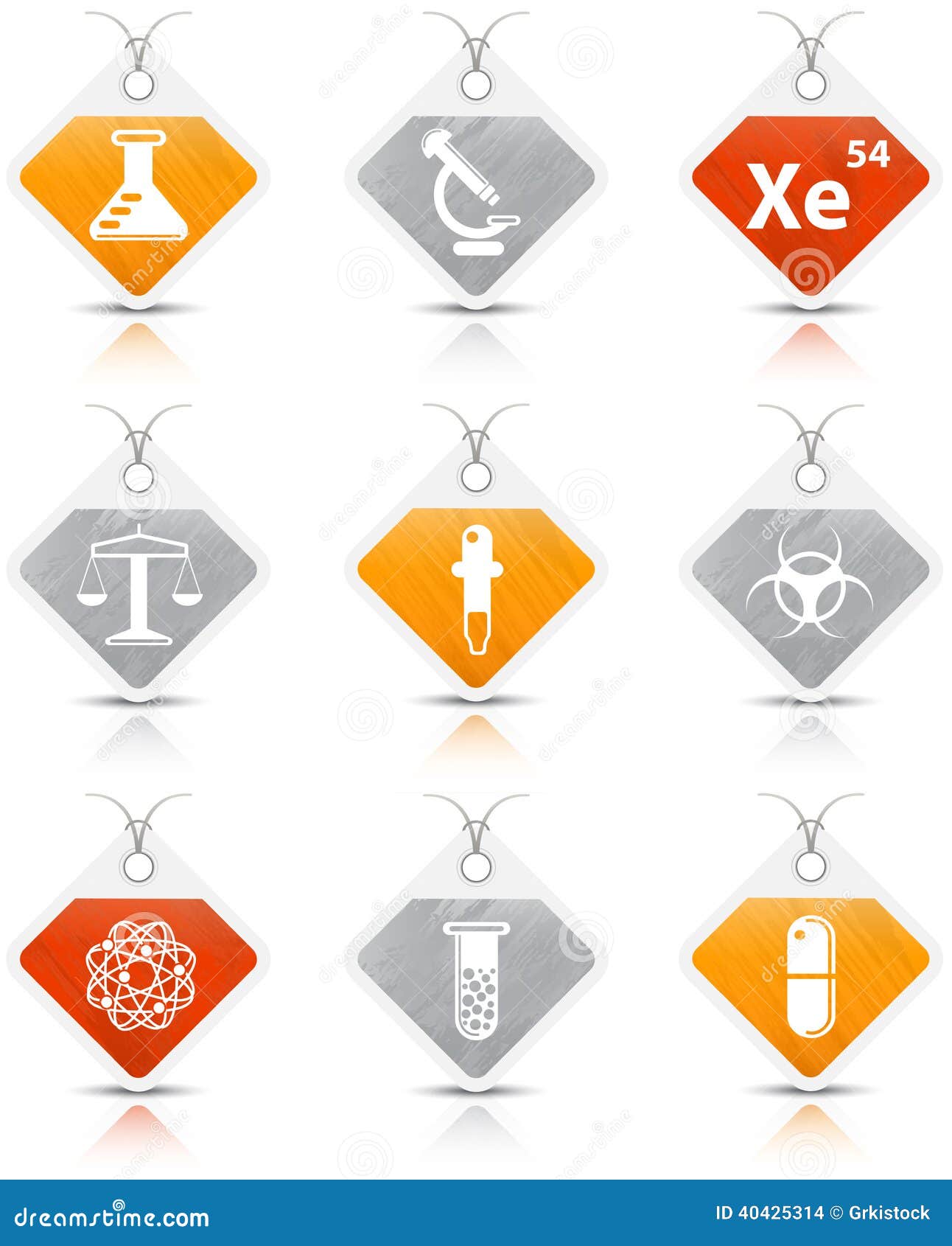 Chemistry Icons Cartoon Vector | CartoonDealer.com #63435755