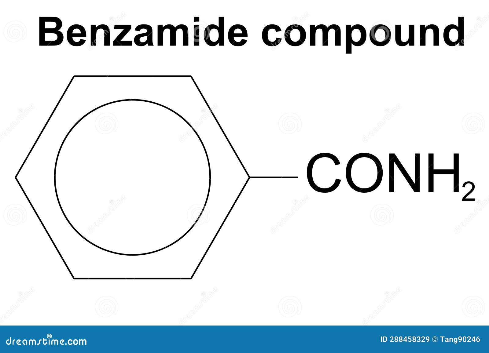Chemistry Illustration of Benzamide Compound in Organic Chemistry ...