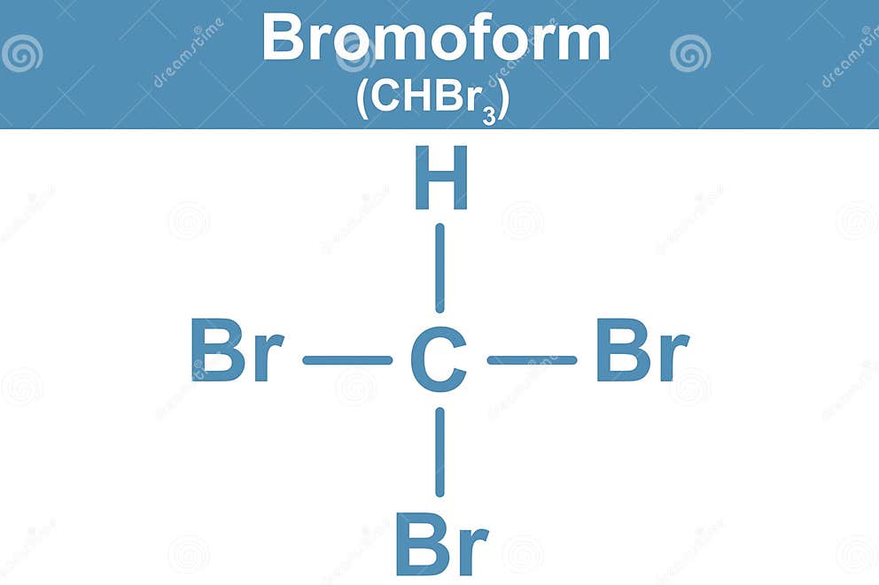 Chemistry Illustration of Bromoform Blue Stock Illustration ...