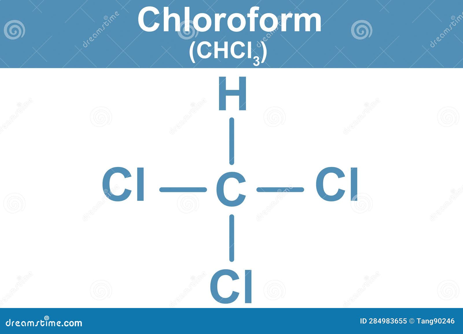 Chloroform Or Trichloromethane Molecule. It Is Anesthetic, Euphoriant ...