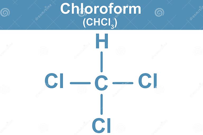 Chemistry Illustration of Chloroform Blue Stock Illustration ...