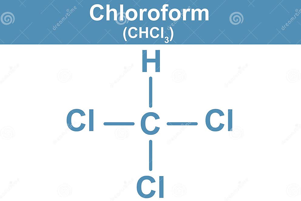 Chemistry Illustration of Chloroform Blue Stock Illustration ...