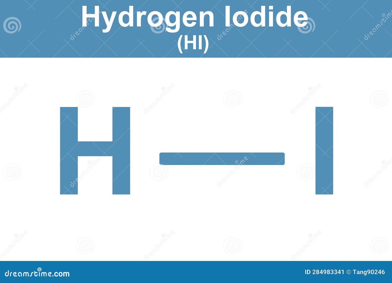 HI Hydrogen Iodide Molecule Vector Illustration | CartoonDealer.com ...